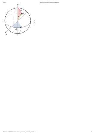 Spherical coordinates (colatitude,_longitude) | PDF