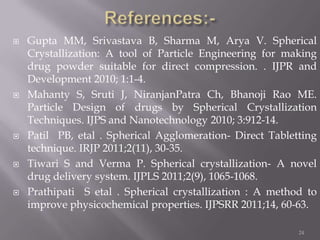Spherical crystallization | PPTX | Chemistry | Science