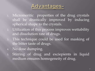 Spherical crystallization | PPTX | Chemistry | Science