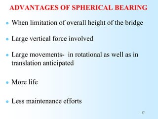 Spherical & Cylindrical Bridge Bearing presentation | PPTX