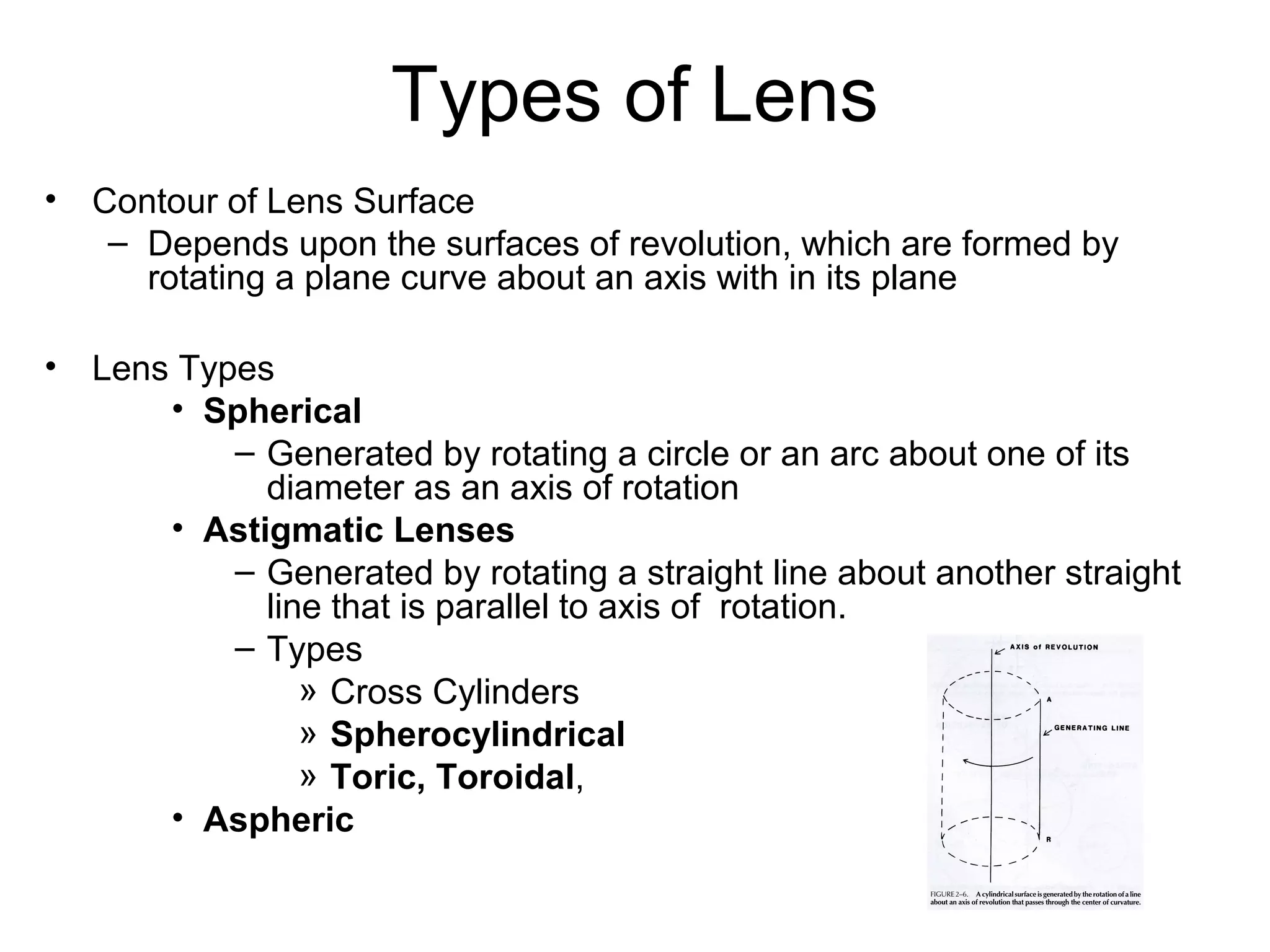 Spherical, cylindrical and toric lenses | PPT