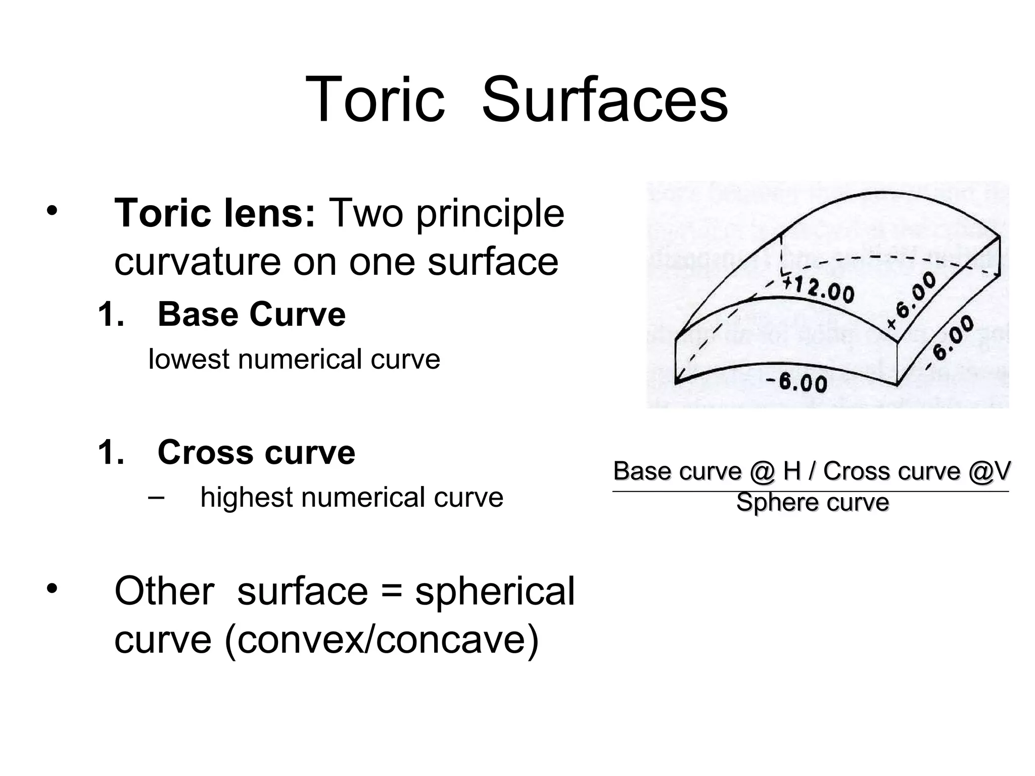 Spherical, cylindrical and toric lenses | PPT