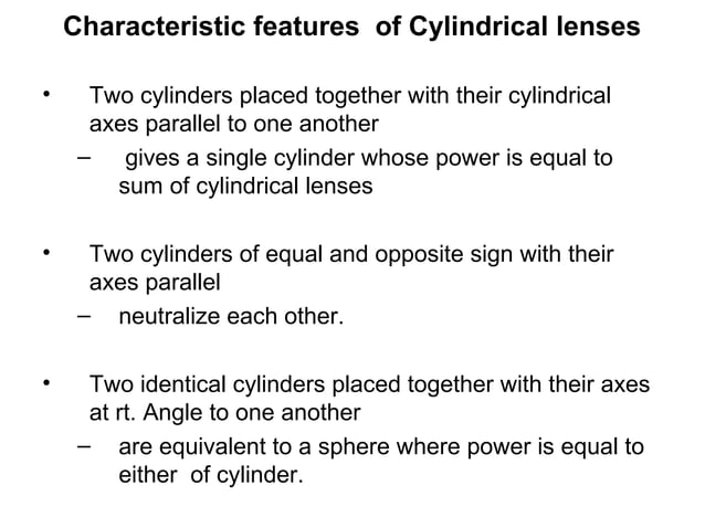 Spherical, cylindrical and toric lenses | PPT | Eye and Vision ...