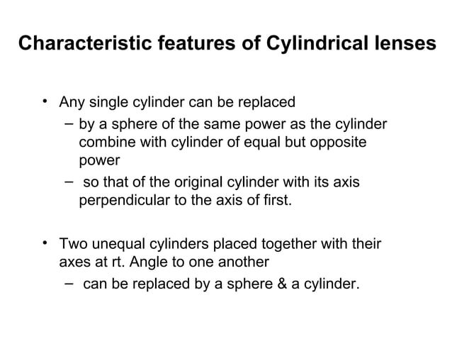 Spherical, cylindrical and toric lenses | PPT | Eye and Vision ...