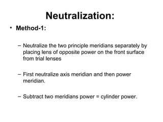 Spherical, cylindrical and toric lenses | PPT
