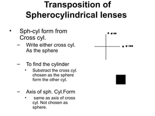 Spherical, cylindrical and toric lenses | PPT