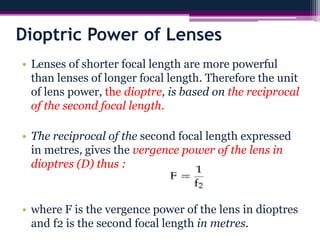 Spherical lenses | PPTX