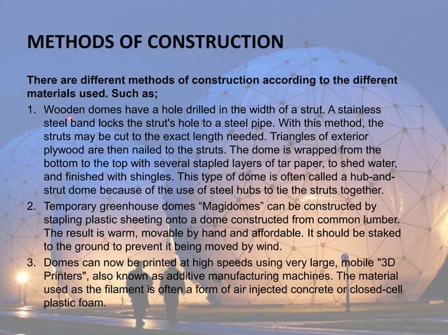 Spherical or geodesic dome | PPT