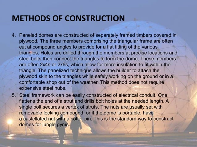 Spherical or geodesic dome | PPT