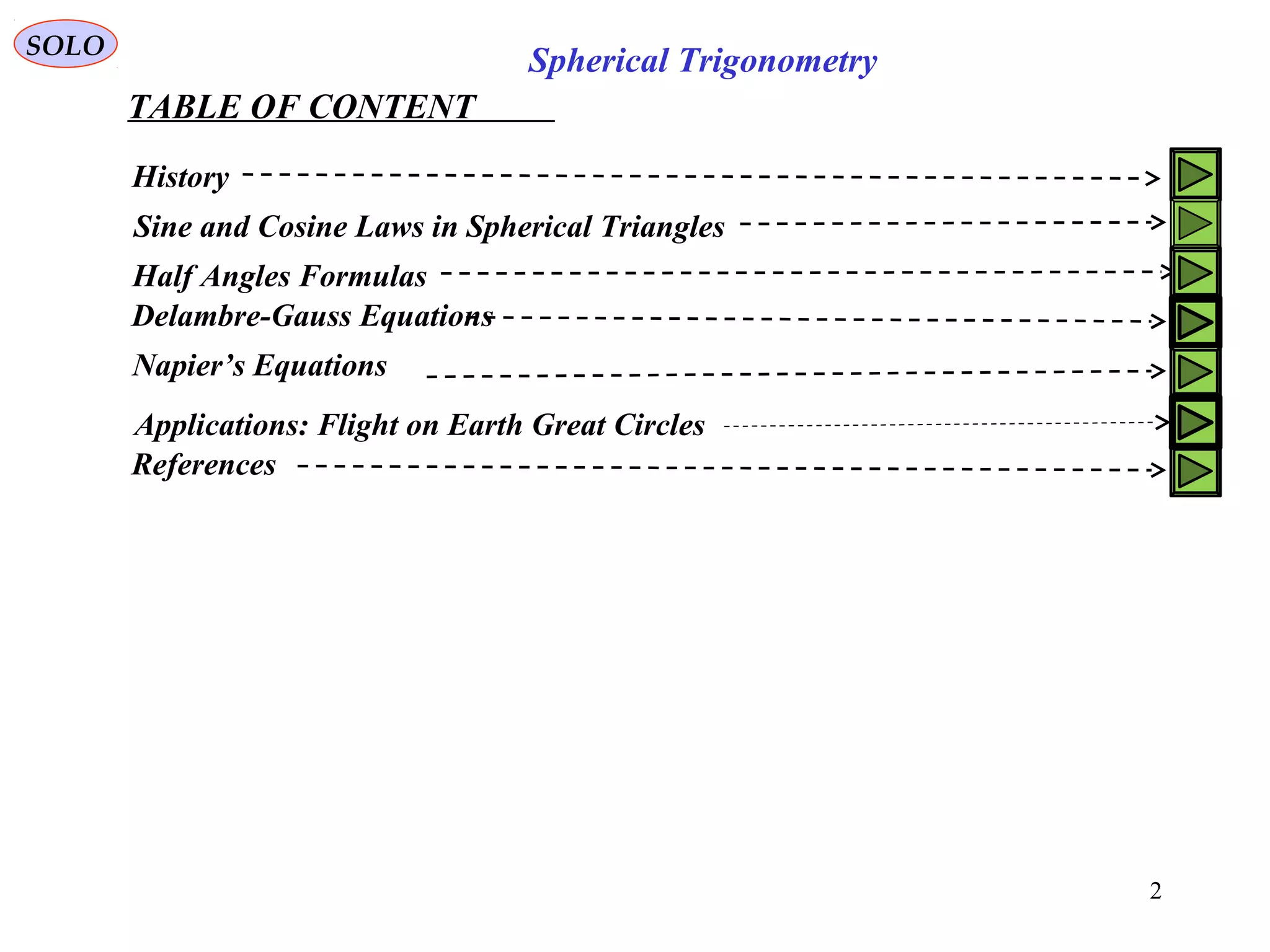 Spherical trigonometry | PPT
