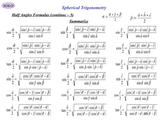 Spherical trigonometry | PPT