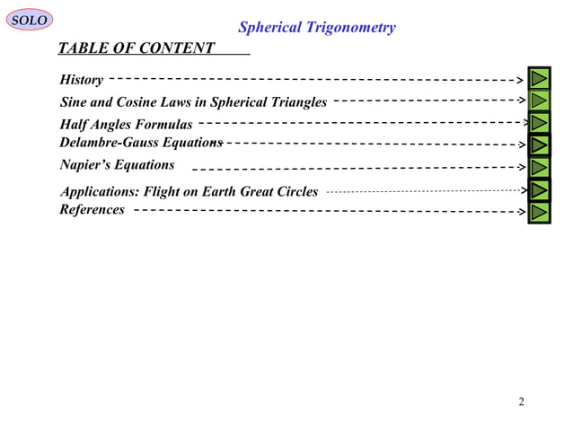 Spherical trigonometry | PPT
