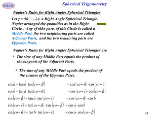 Spherical trigonometry | PPT