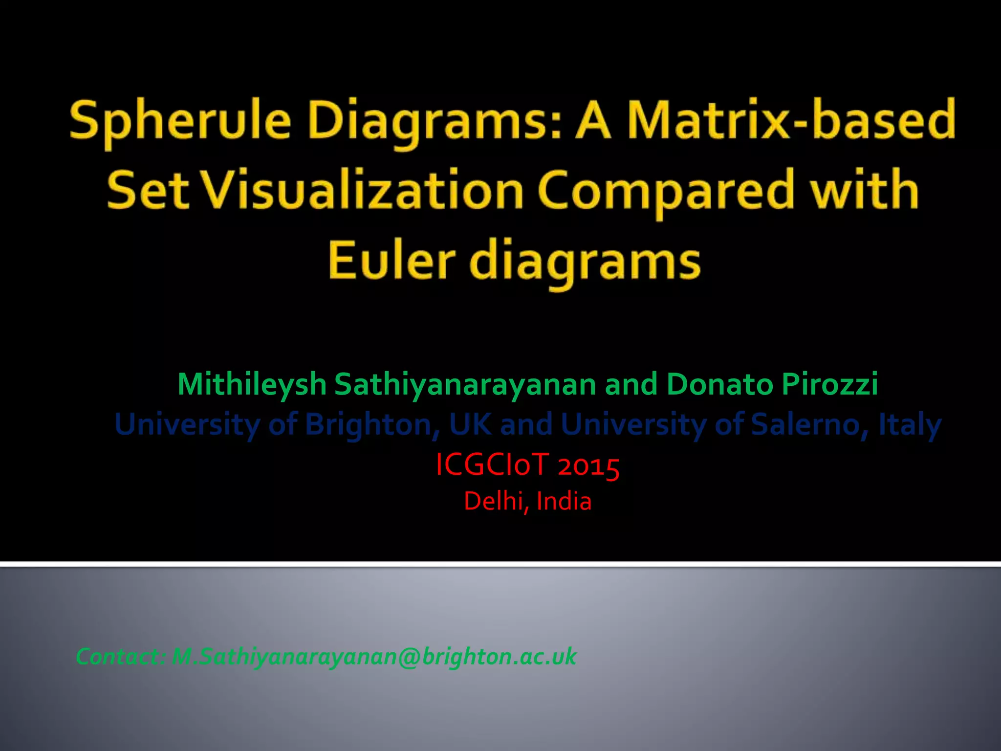 Spherule Diagrams A Matrix Based Set Visualization Compared With Euler