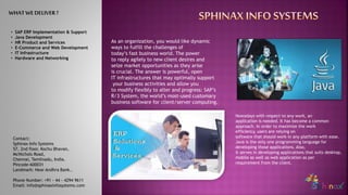 Sphinax Info Systems | PPTX
