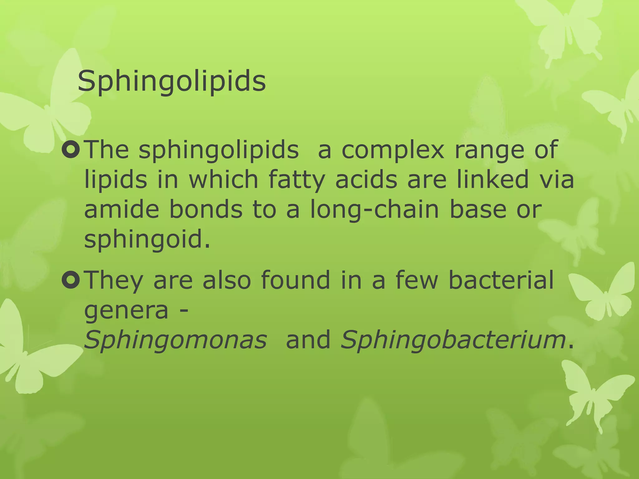 Sphingolipidoses | PPTX