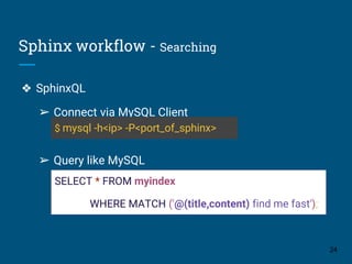 Sphinx - High performance full-text search for MySQL | PPT