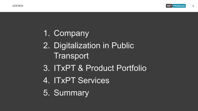 The Challenge of massive Digitalization in Public Transport - ITxPT | PPT