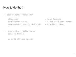 Sphinx options to make training documentation easier to understand | PPT