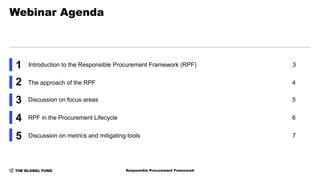 The Global Fund- SPHS Engagement: Responsible Procurement Framework | PPT