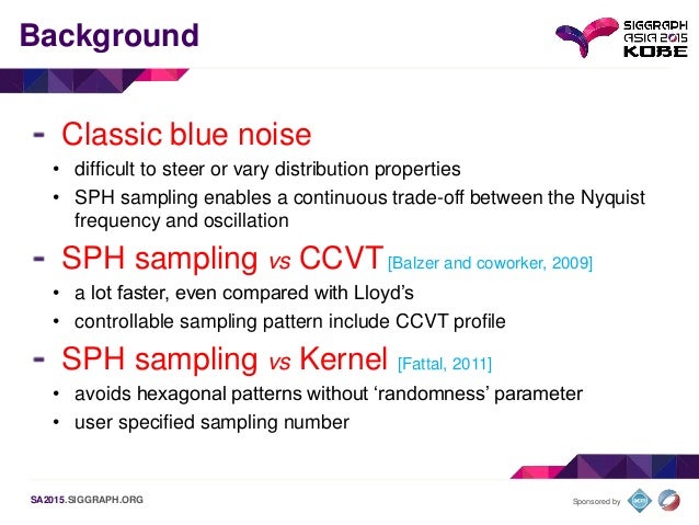 Blue Noise Sampling using an SPH-based Method