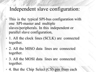 Serial peripheral Interface - Embedded System Protocol | PPTX