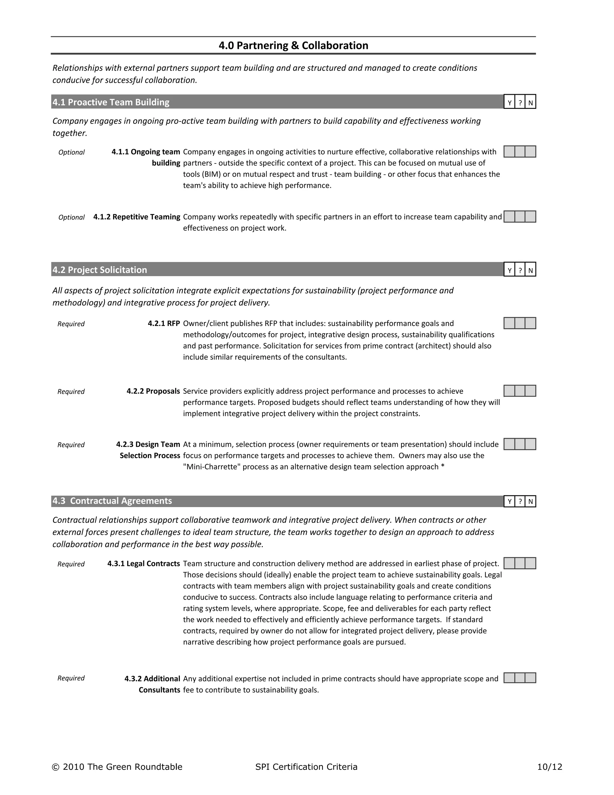 SPI Evaluation Criteria | PDF