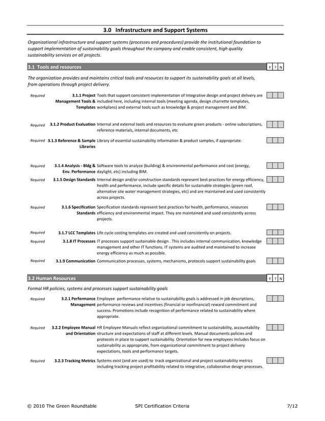SPI Evaluation Criteria | PDF