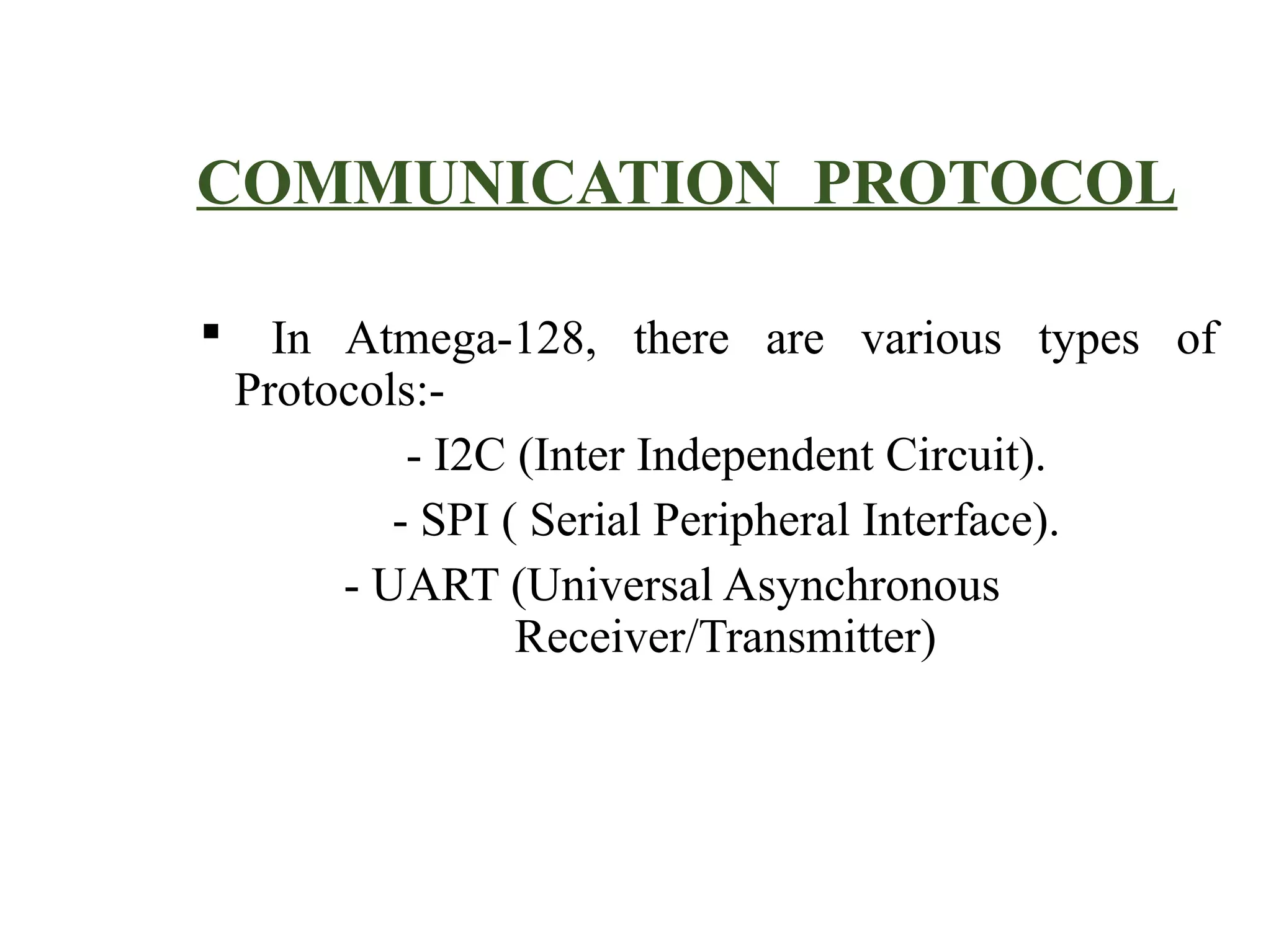 atmega 128 and communication protocol | PPT