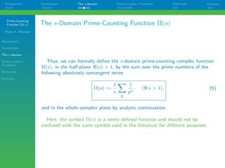 The Prime-Counting Function | PPT