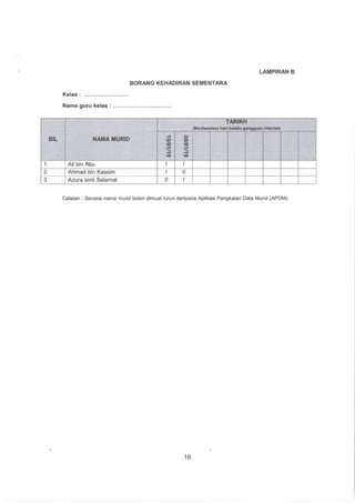 Spi Bil 1 2019 Sistem Kehadiran Murid Pdf