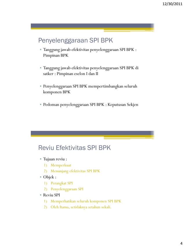 Sistem Pengendalian Internal BPK | PDF