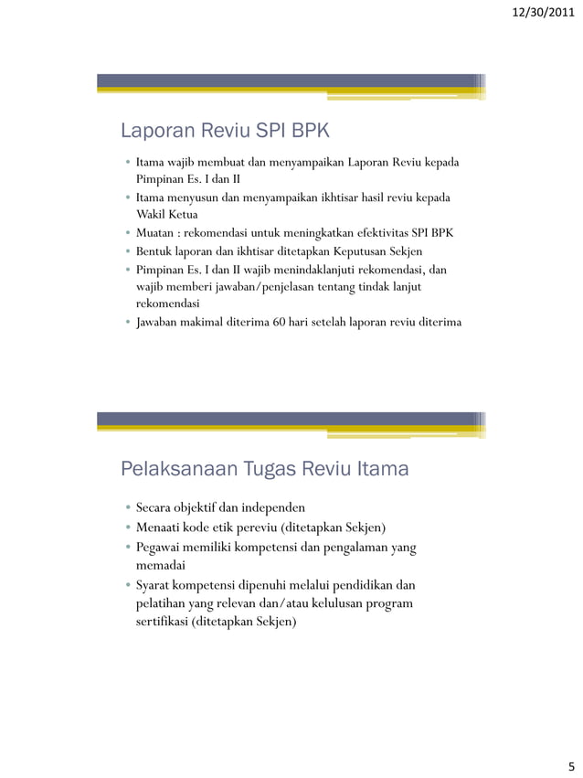 Sistem Pengendalian Internal BPK | PDF