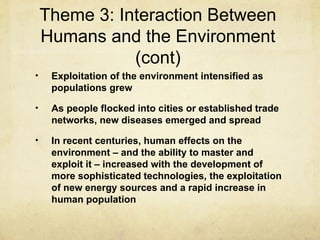 The themes of world history - SPICE -T Extra | PPT