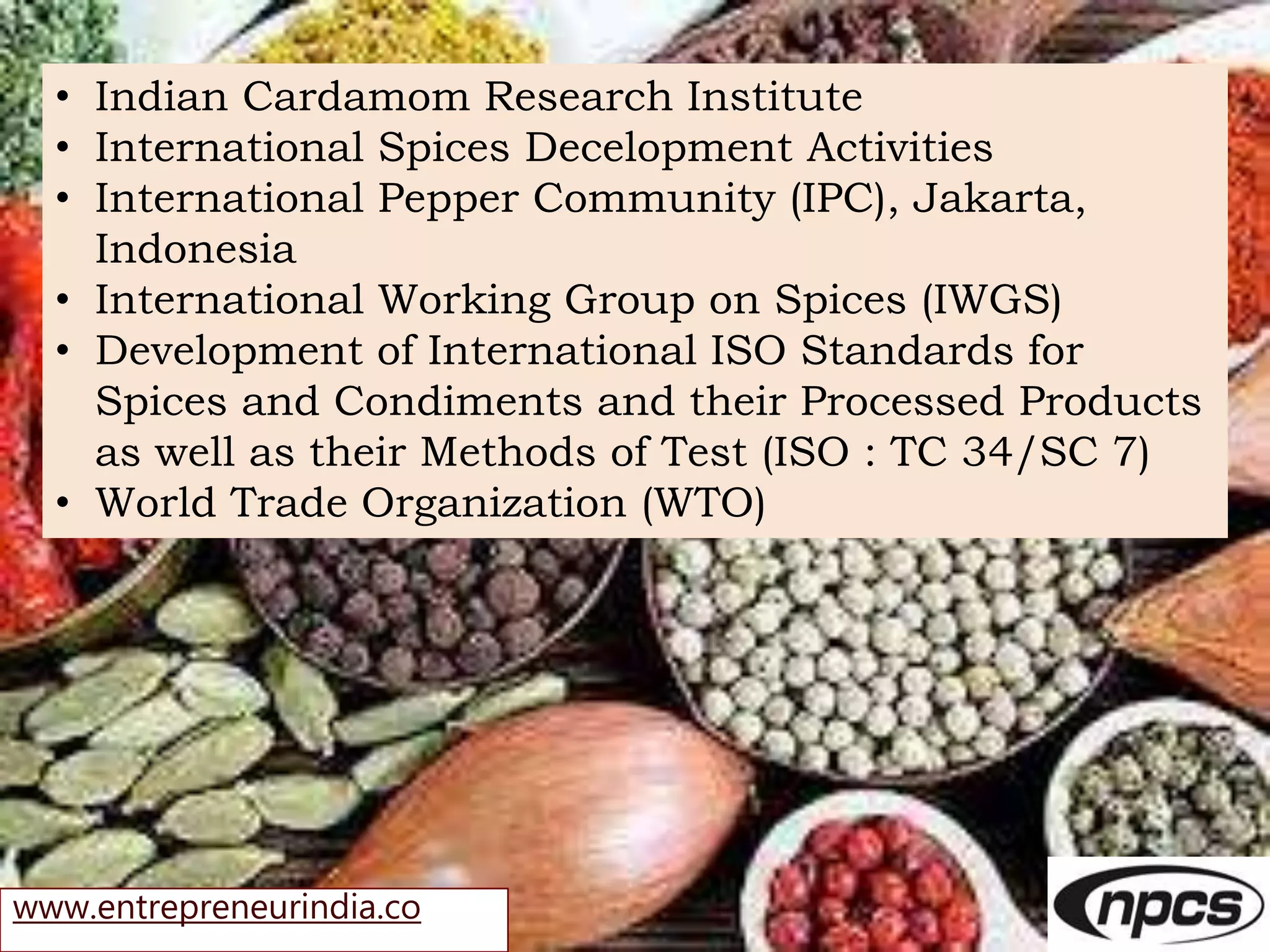 Spice Cultivation and Processing | PPTX