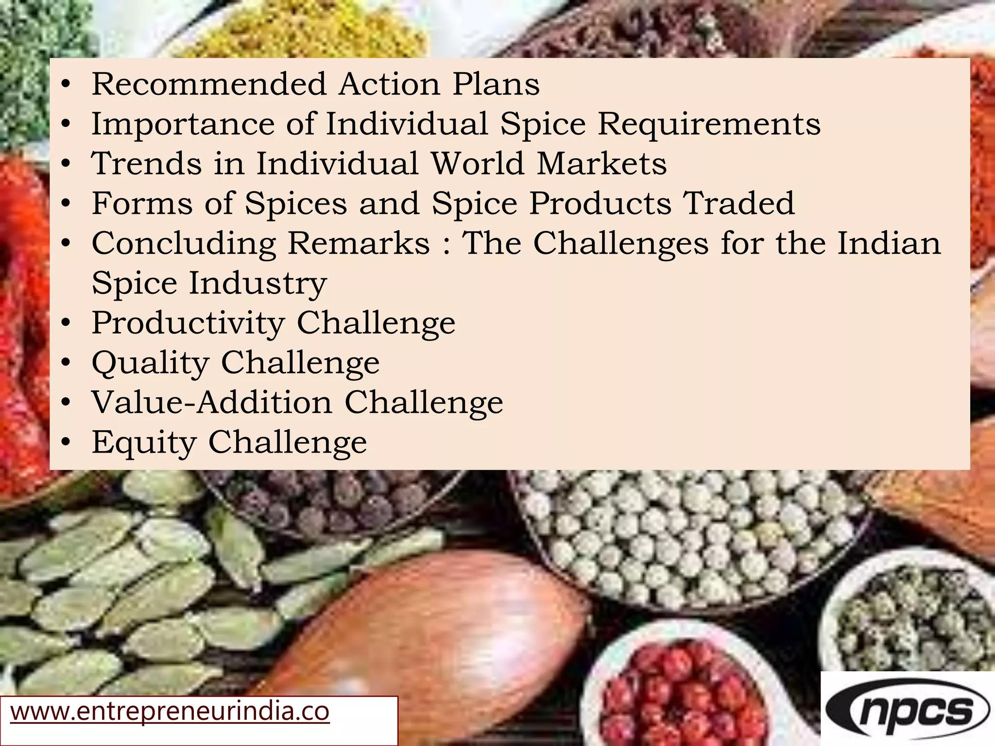 Spice Cultivation and Processing | PPTX