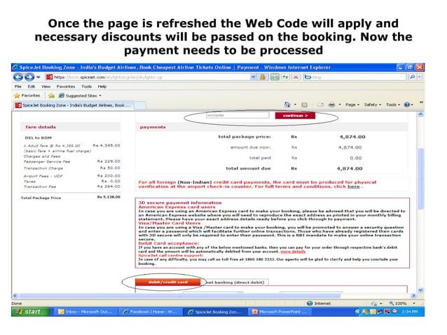 Spicejet - TATA Sons Ltd Booking process.ppt
