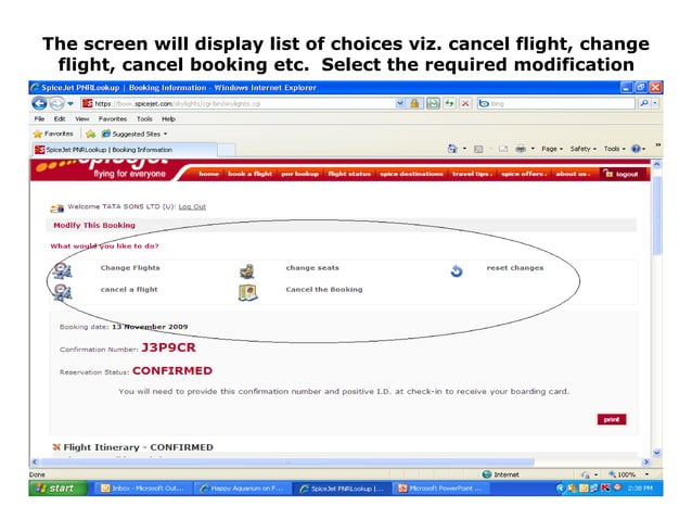 Spicejet - TATA Sons Ltd Booking process.ppt
