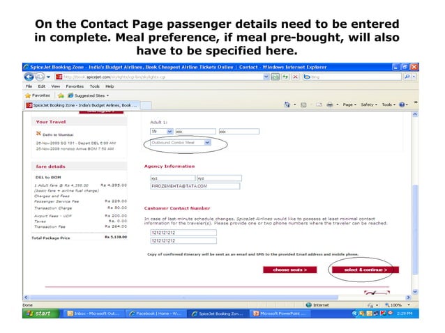 Spicejet - TATA Sons Ltd Booking process.ppt
