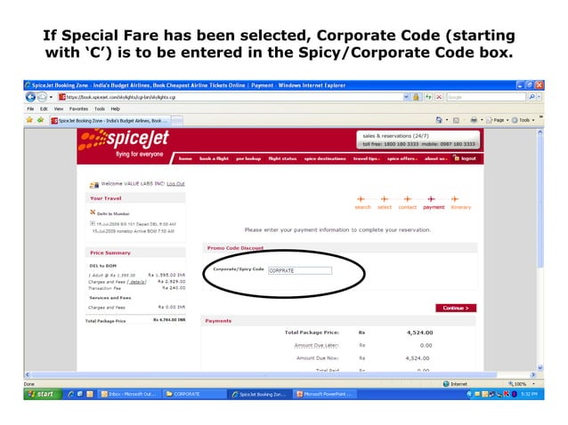 Spicejet - TATA Sons Ltd Booking process.ppt
