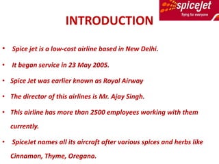 Spicejet industry analysis | PPTX