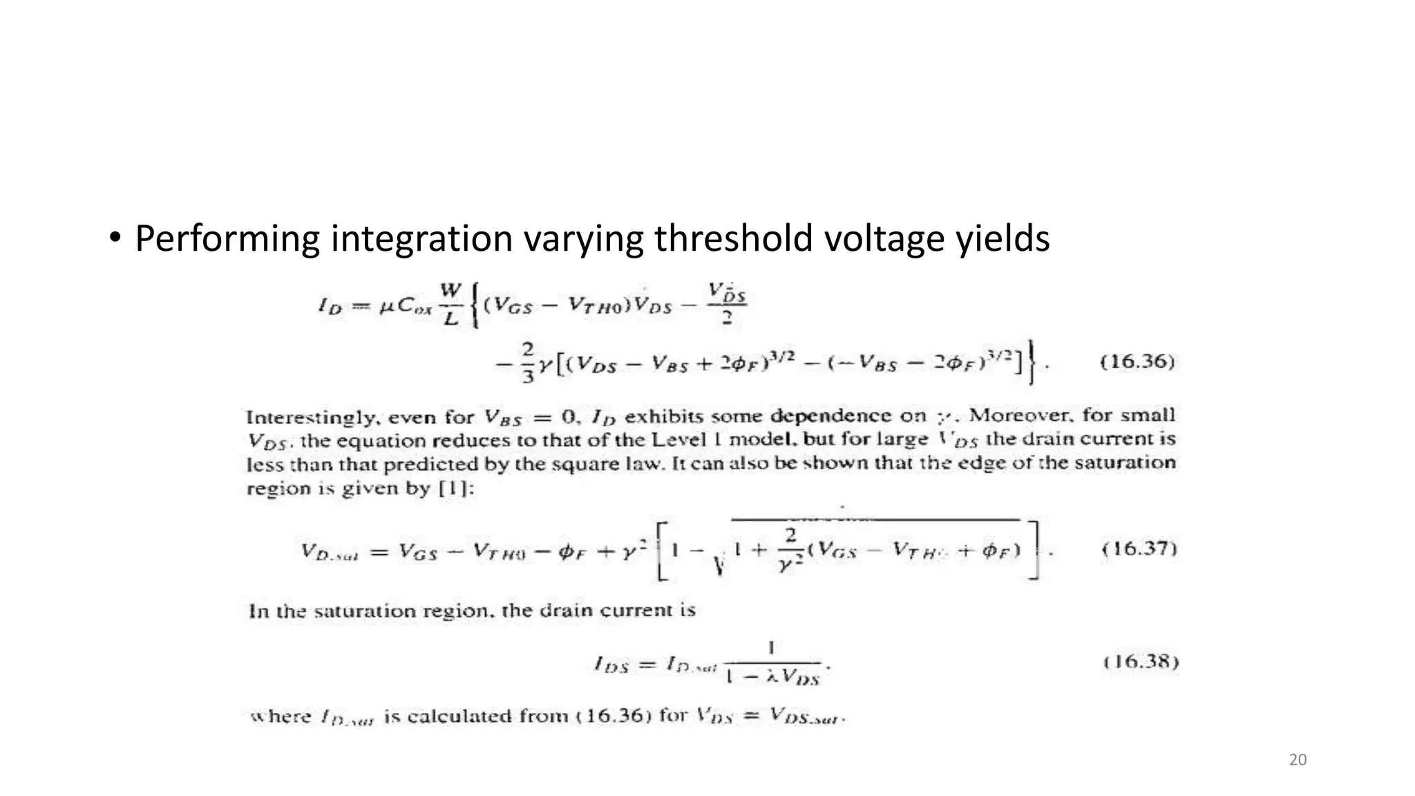 SPICE LEVEL I/LEVEL II/LEVEL III AND BSIM MODELS | PPTX