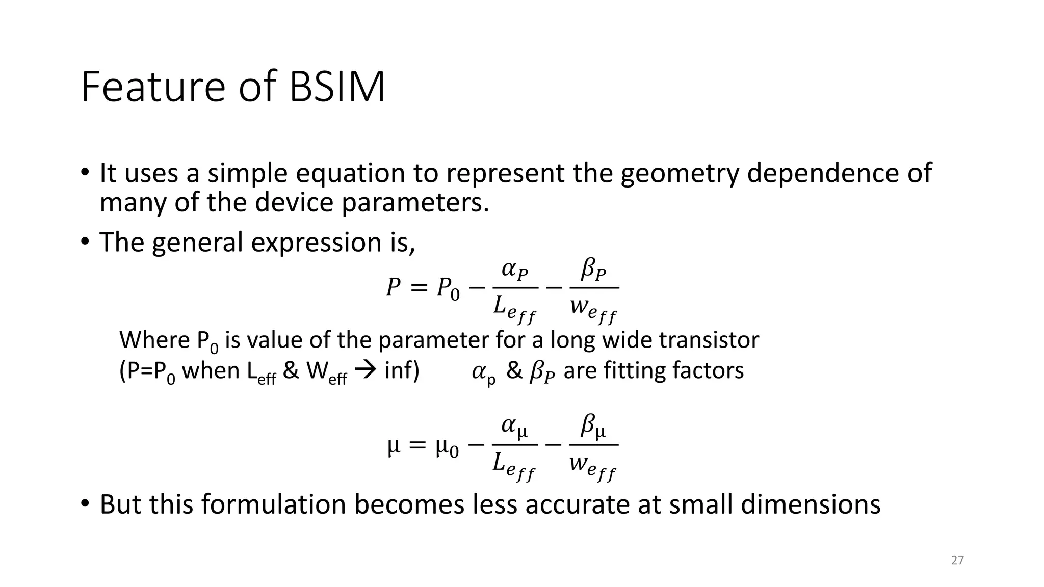 SPICE LEVEL I/LEVEL II/LEVEL III AND BSIM MODELS | PPTX