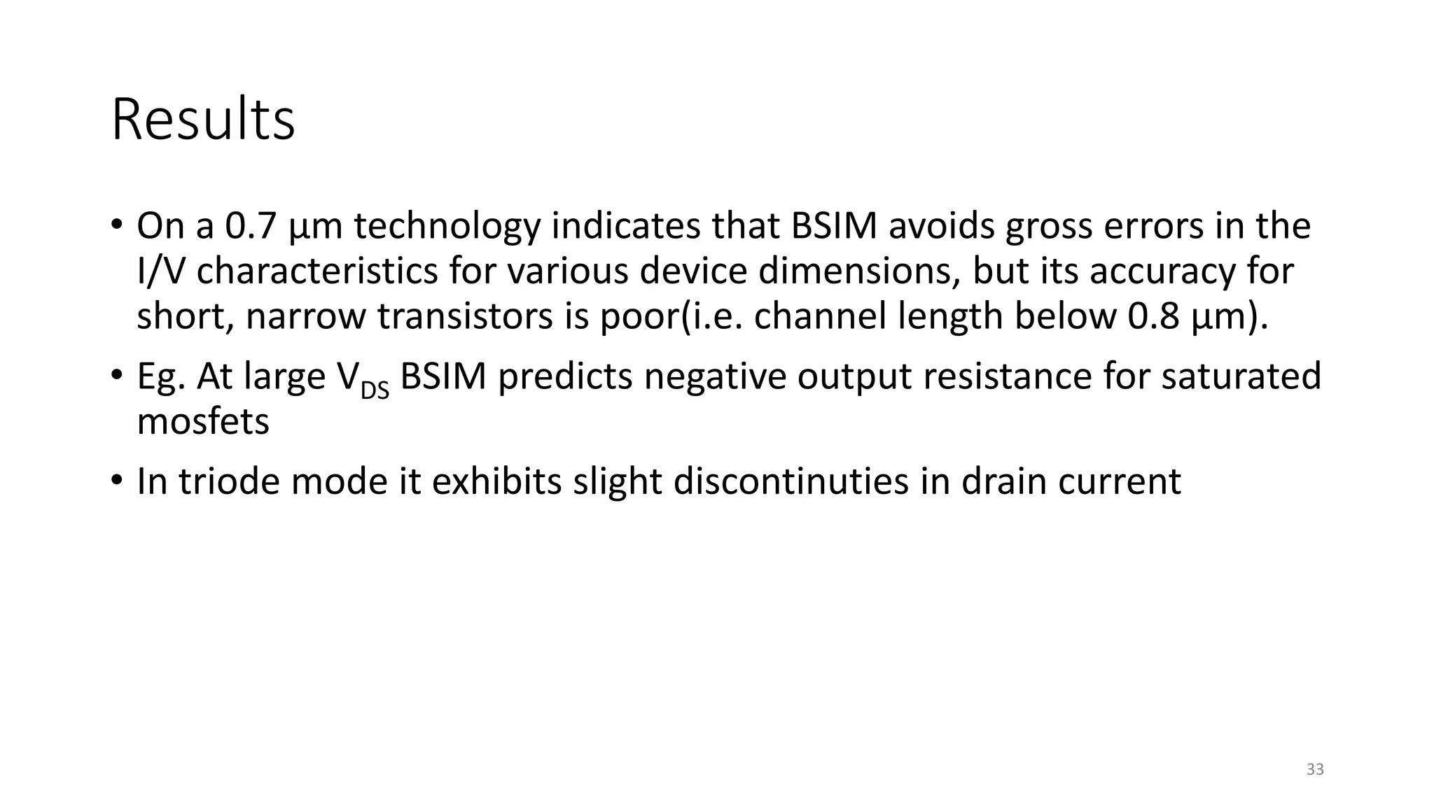 SPICE LEVEL I/LEVEL II/LEVEL III AND BSIM MODELS | PPTX