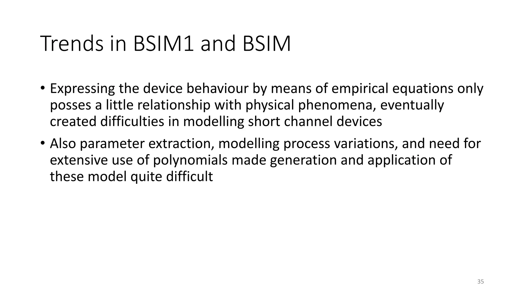 SPICE LEVEL I/LEVEL II/LEVEL III AND BSIM MODELS | PPTX
