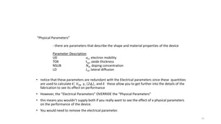 SPICE LEVEL I/LEVEL II/LEVEL III AND BSIM MODELS | PPTX