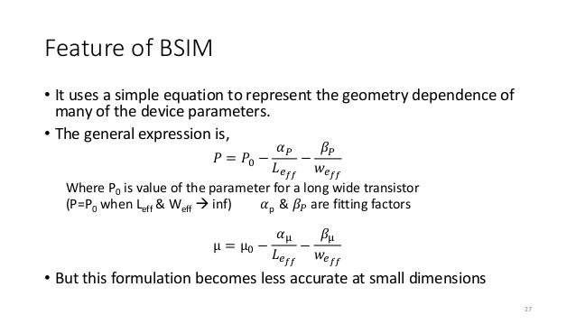 Spice Level I Level Ii Level Iii And Bsim Models