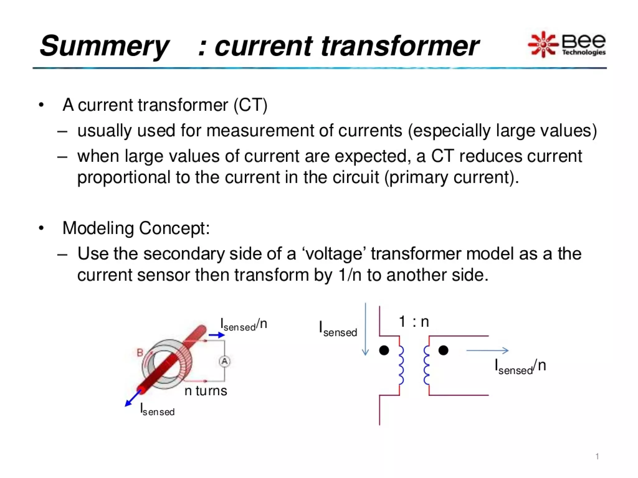 Spice model of current transformer | PDF