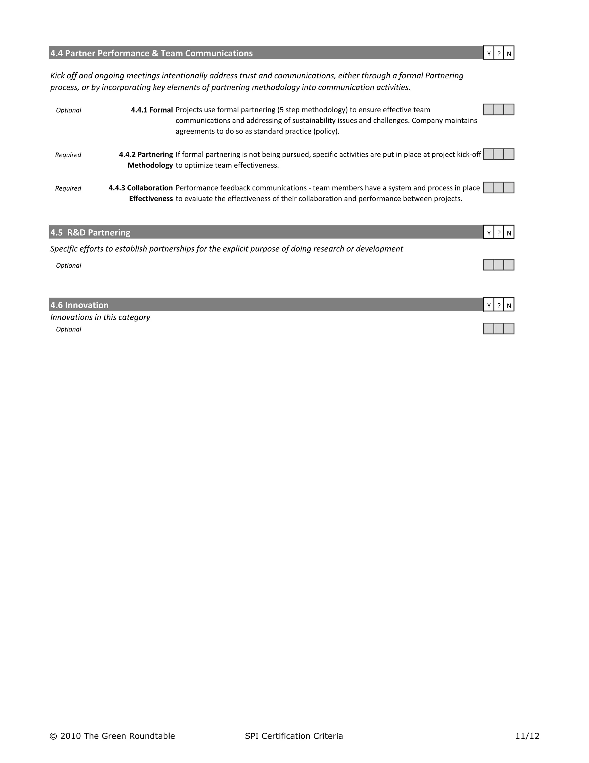 SPI Certification Evaluation Criteria | PDF