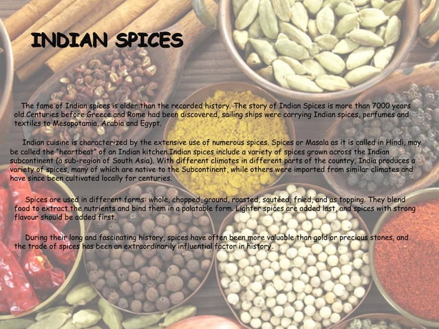 Spices | PPT | Cooking | Food & Drink